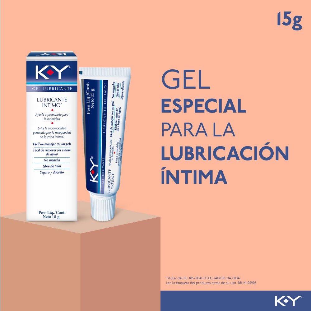 KY® Gel lubricante para resequedad vaginal- 15gr - Peque Ayuda