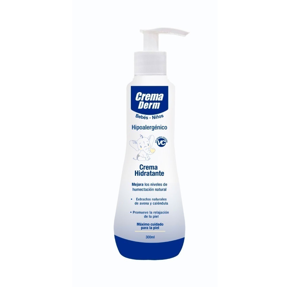 Crema Derm Hipoalergénica Hidratante x 300ml - Peque Ayuda