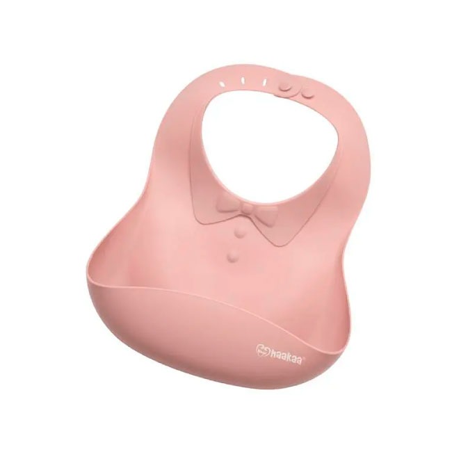 Babero Silicon Rosa Haakaa - Peque Ayuda