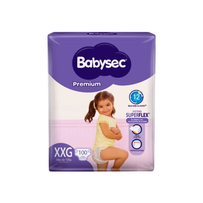 Pañal Babysec Premium Superflex XXG x 100 - Peque Ayuda