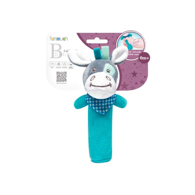 Entretenedor Sonajero Felpa Vaca Turquesa Amor de mamá - Peque Ayuda