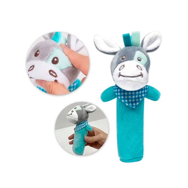 Entretenedor Sonajero Felpa Vaca Turquesa Amor de mamá - Peque Ayuda