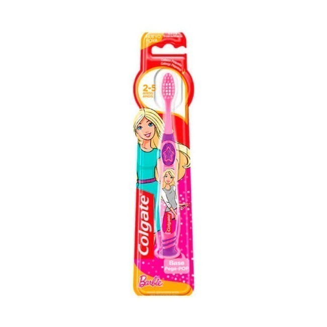 Cepillo Colgate Smiles 2-5 años Barbie Rosado - Peque Ayuda