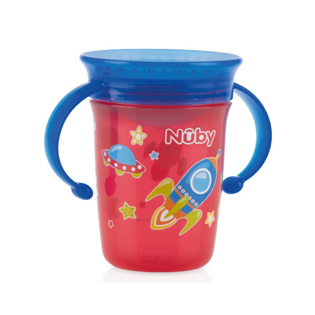 Taza Nuby Wonder Antiderrame 8 Onz 6M+ (vaso) Rojo - Peque Ayuda