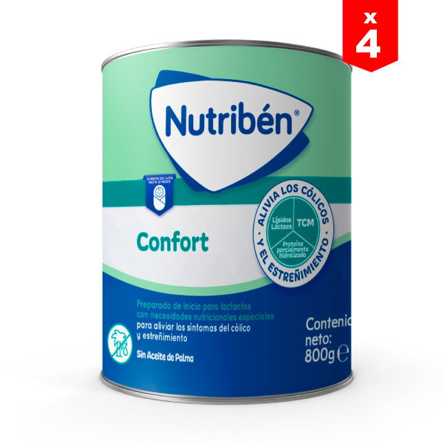Leche Nutribén Confort Inicio x 800g (4 unidades) - Peque Ayuda