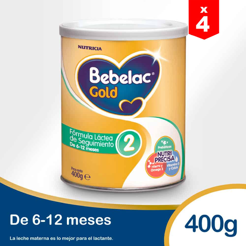 Bebelac ® Gold 2 Fórmula láctea de seguimiento, Lata de 400g (4 ...