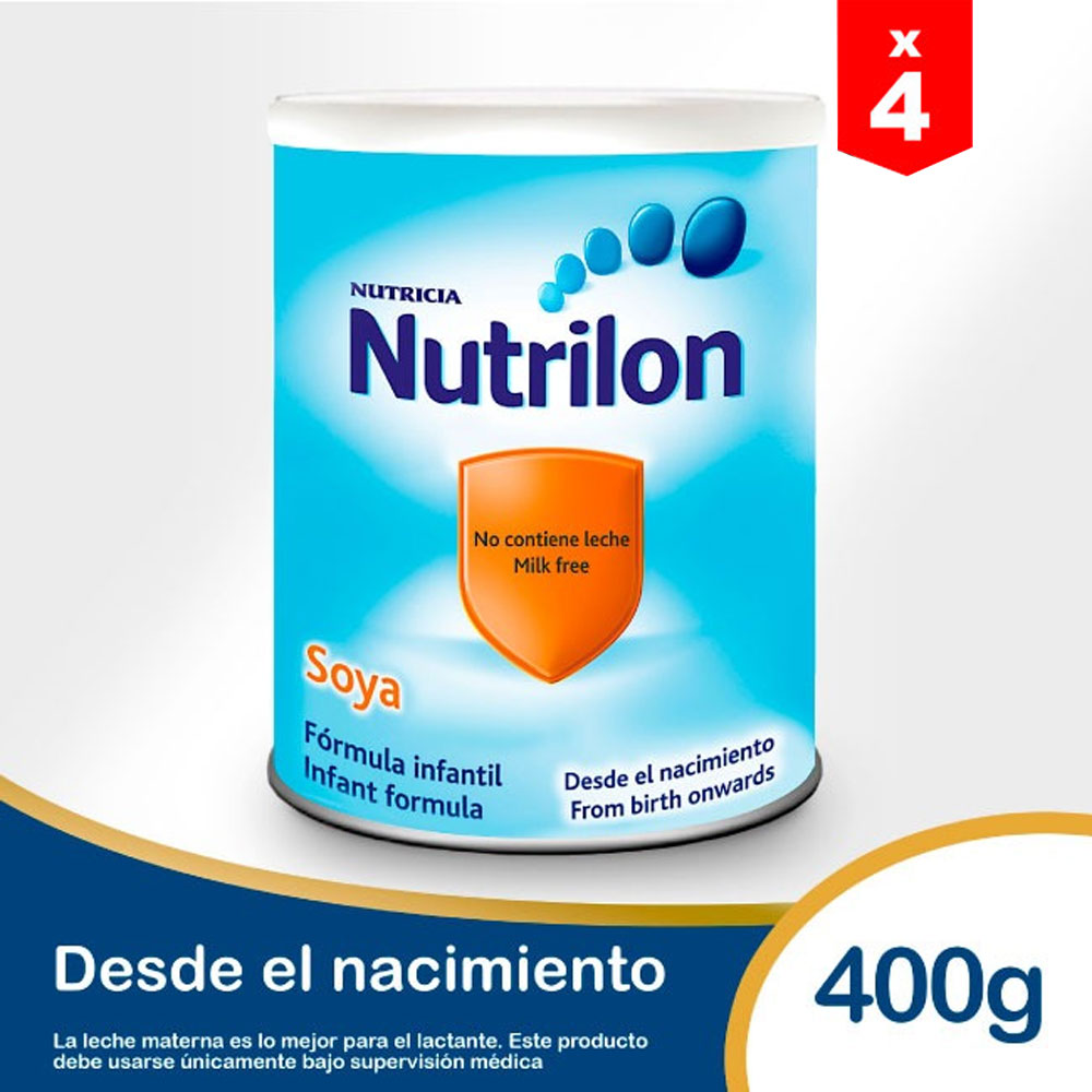 Nutrilon ® SOYA, Formula infantil, Lata de 400g (4 unidades) - Peque Ayuda