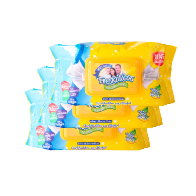 Pañitos húmedos Freskitos Flowpack x 315 - Peque Ayuda