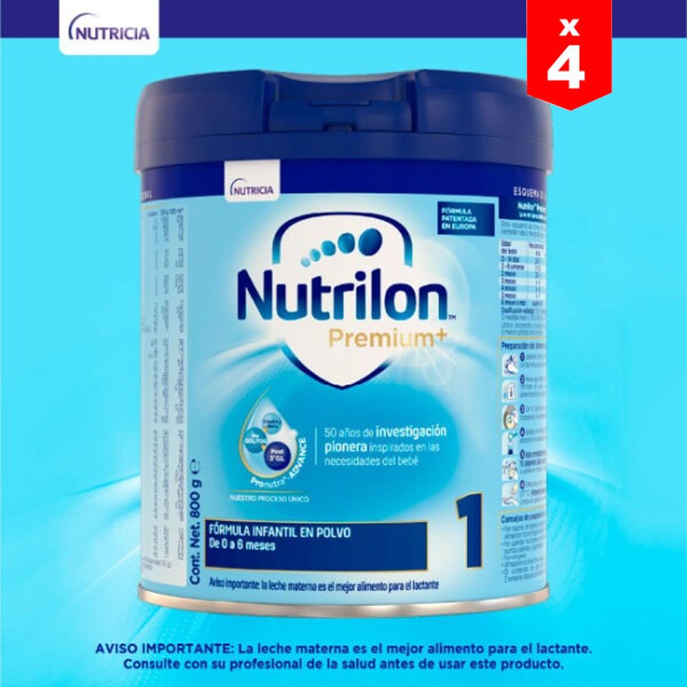 Nutrilon ® Premium+ 1, Formula infantil, Lata de 800g (4 unidades ...