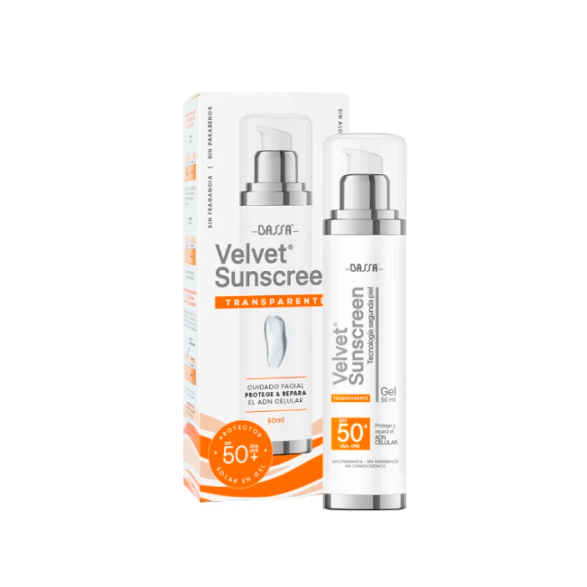Bloqueador Bassa Velvet sunsceen Transparente 50SPF x 50ML - Peque Ayuda