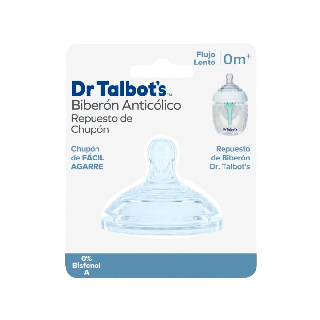Chupón Dr Talbots Flujo Lento x1 0M+ - Peque Ayuda