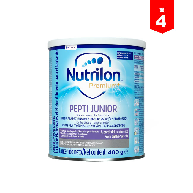 Nutrilon ® Proexpert PEPTI JUNIOR, Lata de 400g (4 unidades) - Peque Ayuda
