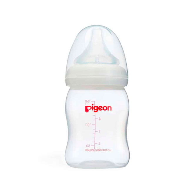 Biberón Pigeon 5 Oz Boca Ancha Peristáltico Blanco - Peque Ayuda