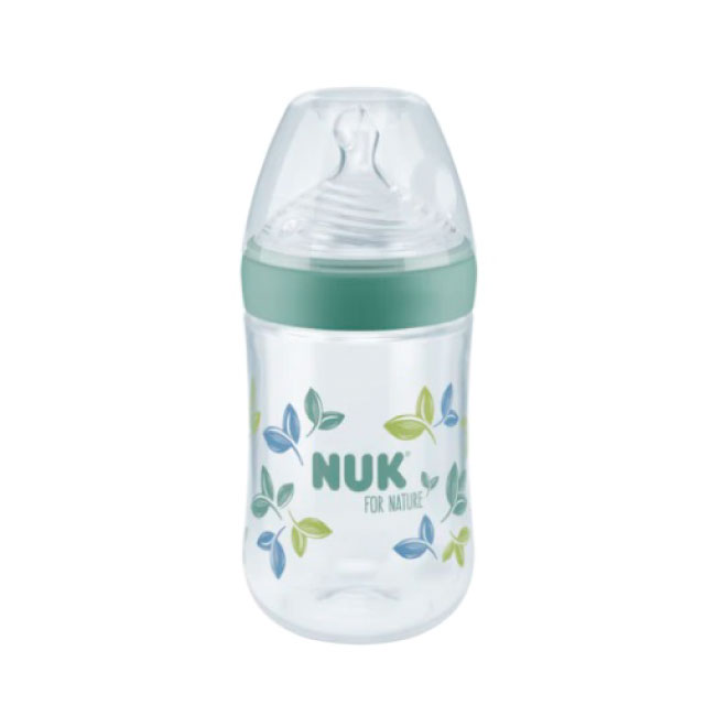 Biberón Nuk Natural Sense Verde Hojas 260ml/9onz - Peque Ayuda