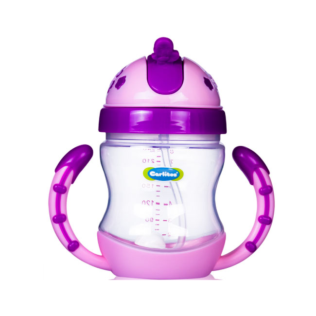 Vaso de Entrenamiento Carlitos con Válvula 360° 240ml 6M+ Rosa - Peque ...