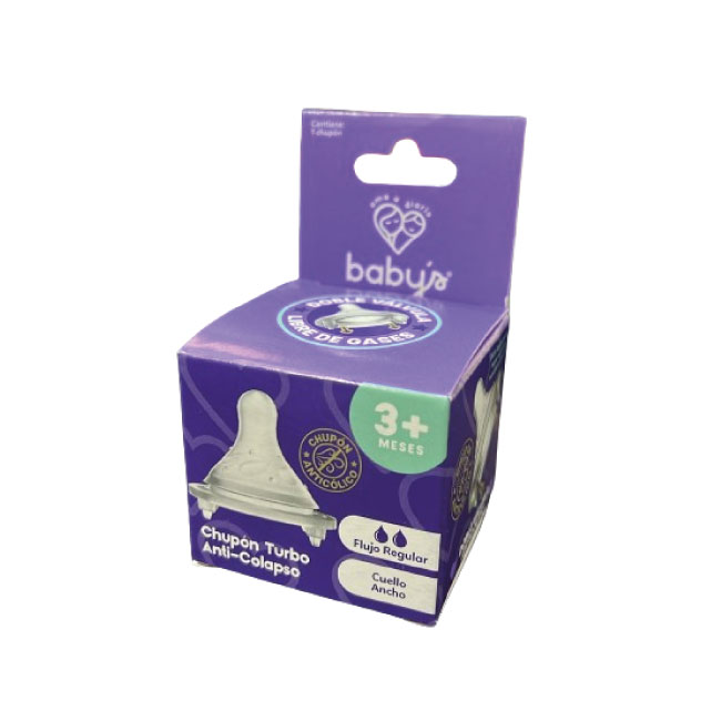 Chupón Babys Silicón Cuello Ancho Flujo Regular x 1 - Peque Ayuda