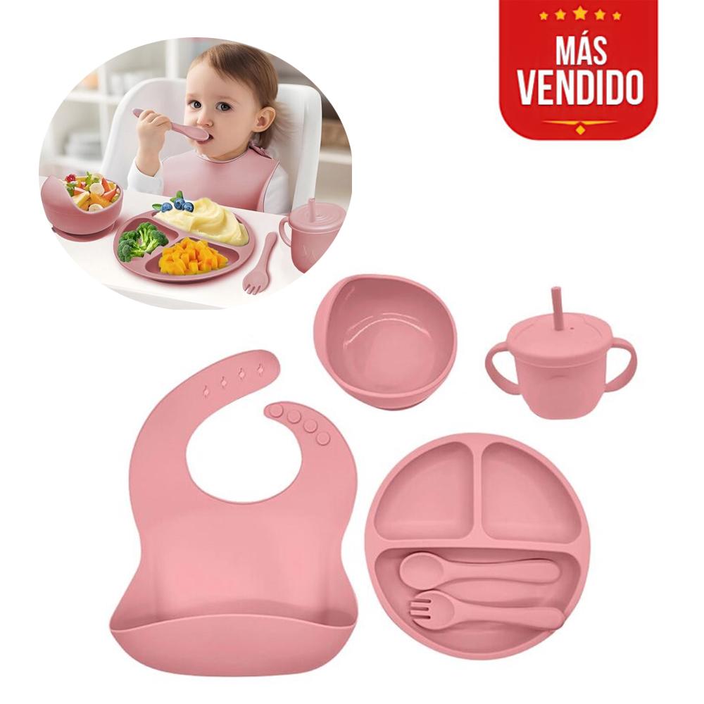 Kit de Alimentación x 6 Piezas Rosa Pastel Úpale - Peque Ayuda