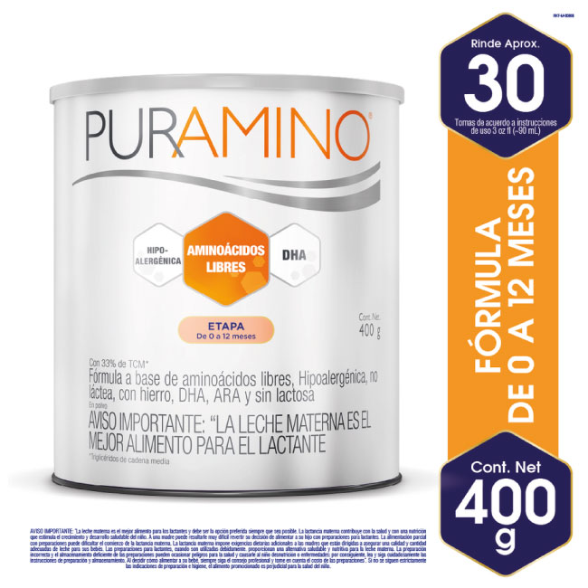 Fórmula Infantil Puramino - Lata de 400g - Peque Ayuda