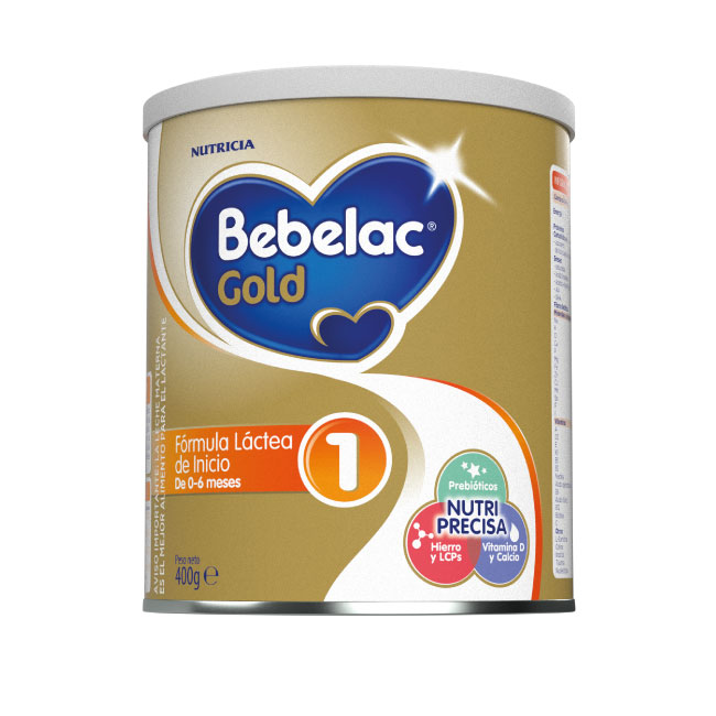 Bebelac ® Gold 1, Fórmula láctea de inicio en polvo para bebés.