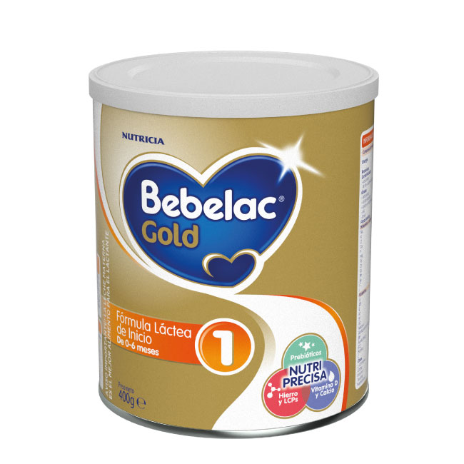 Bebelac ® Gold 1, Fórmula láctea de inicio en polvo para bebés.