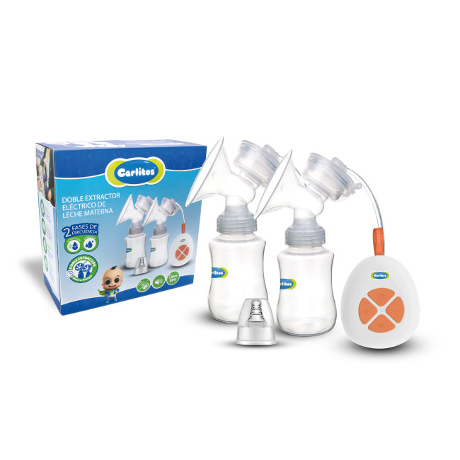 Extractor de Leche materna Doble succión Eléctrico Carlitos - Peque Ayuda