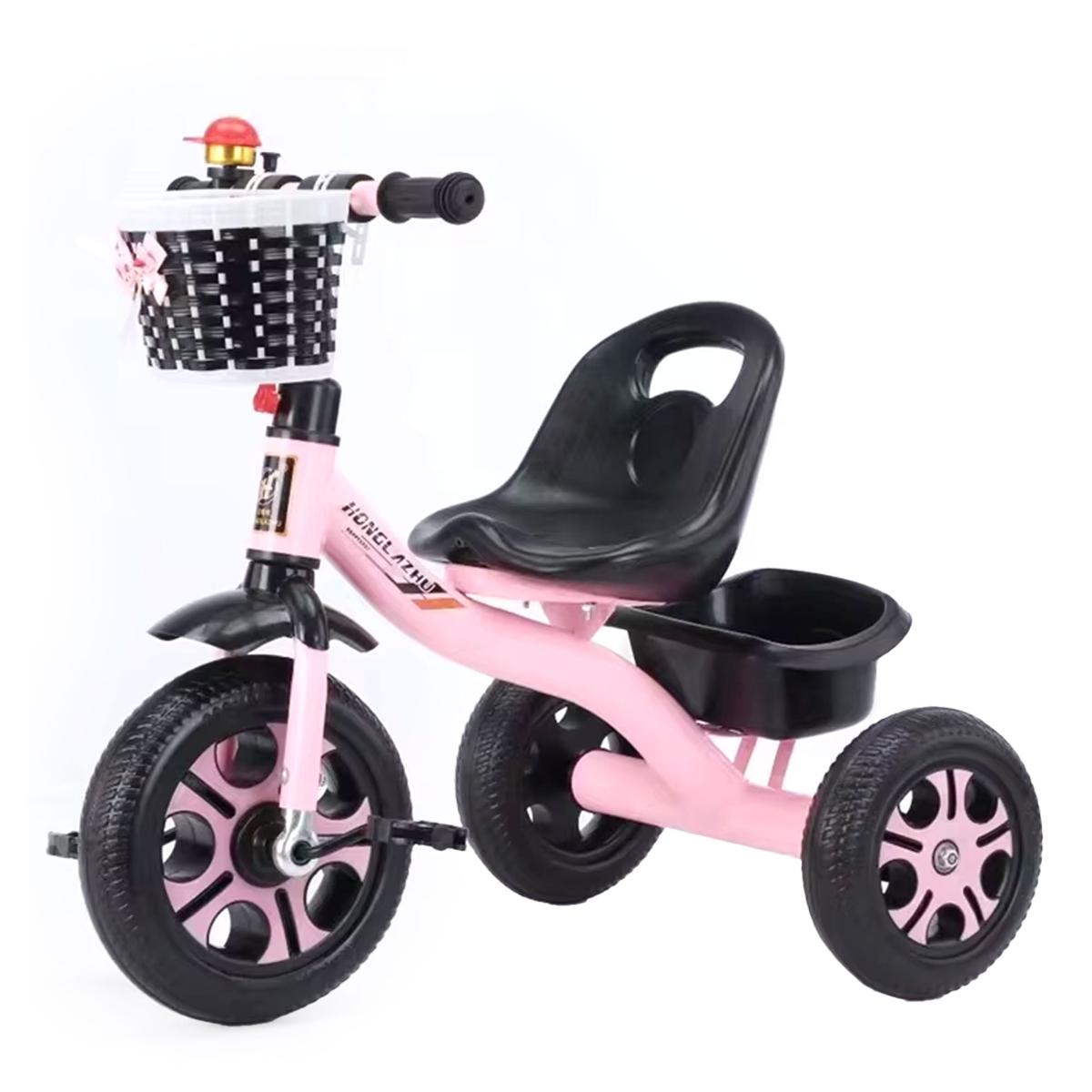 Triciclo Rosa con Canasta Tejida Úpale - Peque Ayuda