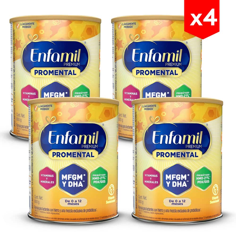 4 unidades de Fórmula Enfamil Promental 0-12 Meses Lata 800g - Peque Ayuda