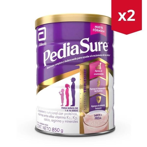 Pediasure Plus Fresa 850g x 2 (2da 50% descuento) - Peque Ayuda