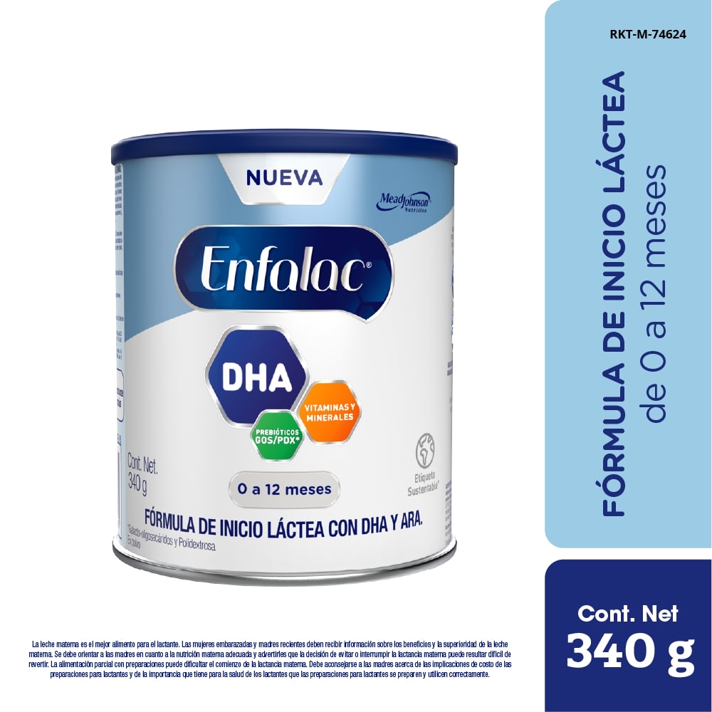 Enfalac ® Fórmula De Inicio Láctea Con DHA y ARA 340 Gramos (x4 Latas ...