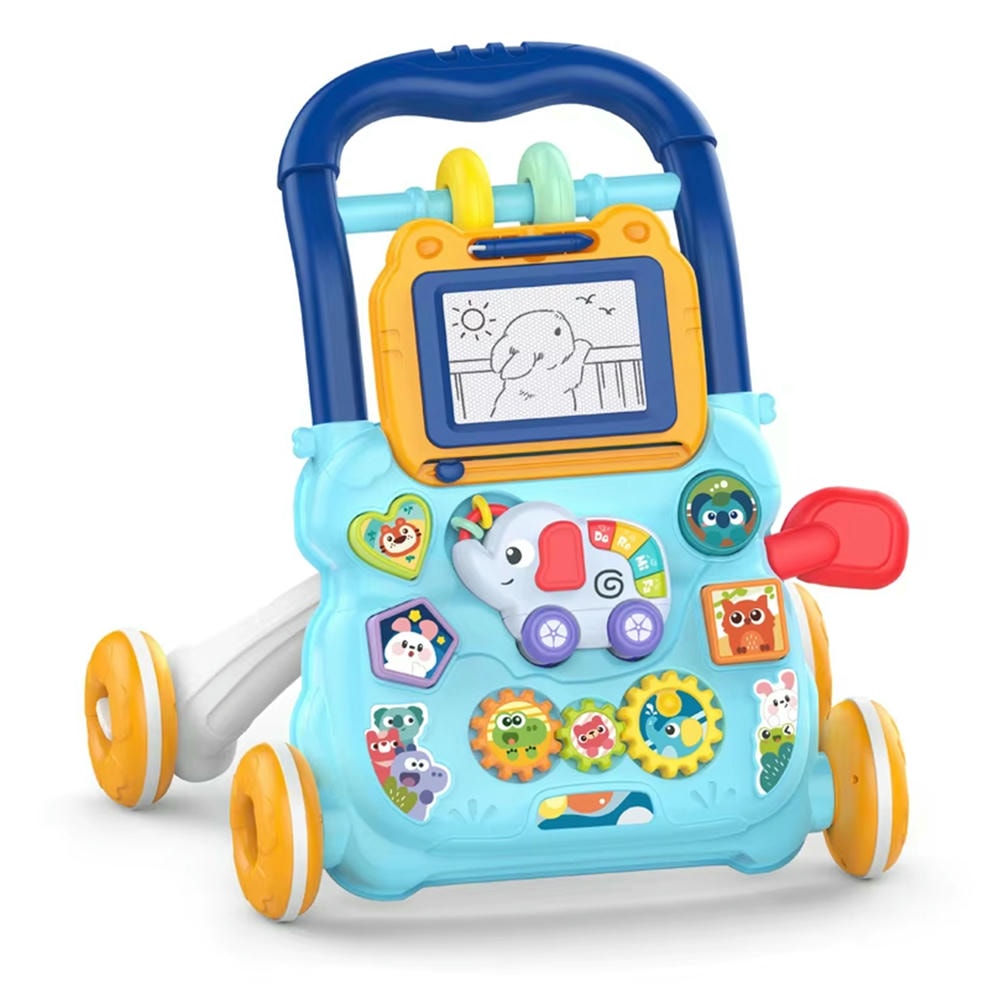 Caminador Pizarra Animales De Zoológico Celeste Creciendo Juntos ...